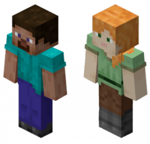 Les skins de base Minecraft Steve et Alex changent de texture - Get up ...