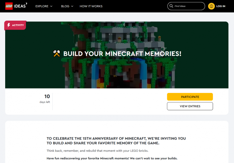 Anniversaire des 15 ans de Minecraft : LEGO est aussi de la partie avec ...